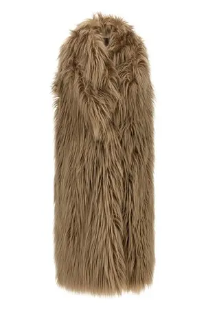BBCOUTURE Long Faux Fur Vest