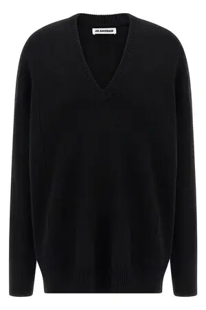JIL SANDER V-neck Wool And Cashmere Sweater