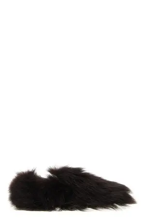 TOD'S Gommino Long-haired Sheep Fur Loafers - Brown