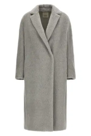 Max Mara Giorgia Long Coat - Gray