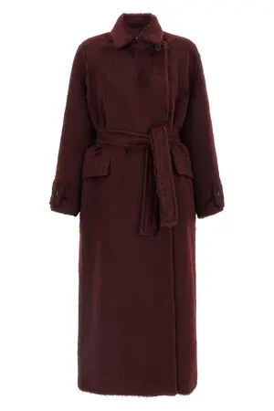 Max Mara Albata Coat In Alpaca And Wool - Bordeaux