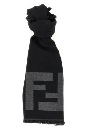 Fendi Ff Macro Scarf - Black