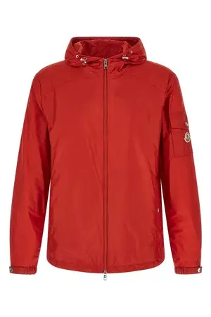 Moncler Etiache Water-repellent Nylon Jacket With Hood - Red