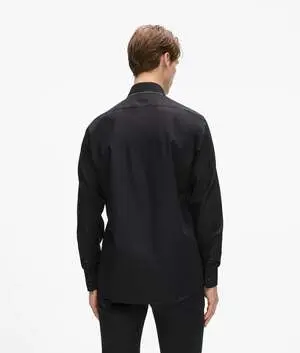 Karl Lagerfeld Kl Studio Virgin Wool Shirt - Black