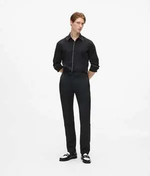 Karl Lagerfeld Kl Studio Virgin Wool Shirt - Black