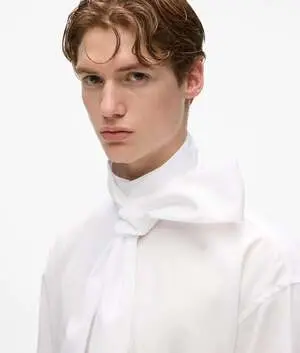 Karl Lagerfeld Kl Studio Tie-neck Shirt - White