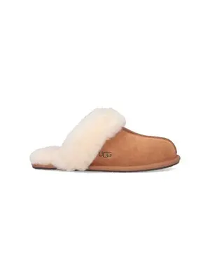UGG Scuffette Ii Suede Slippers With Shearling Lining - Brown