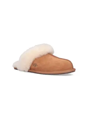 UGG Scuffette Ii Suede Slippers With Shearling Lining - Brown