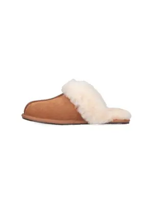 UGG Scuffette Ii Suede Slippers With Shearling Lining - Brown