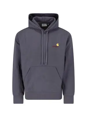 Carhartt Work In Progress Sweatshirt "american Script - Gray