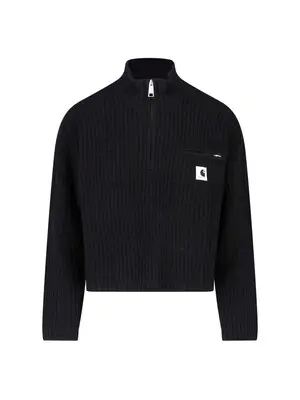 Carhartt Work In Progress Sweater Zip "detroit" Black
