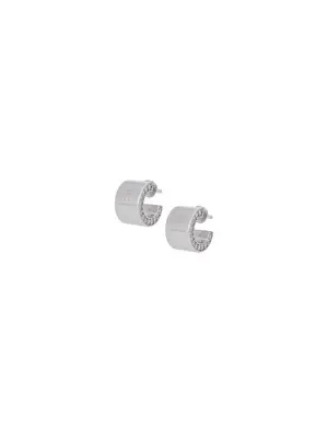 Gucci Trademark Hoop Earrings - White