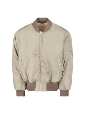 Auralee Silk Twill Bomber Jacket