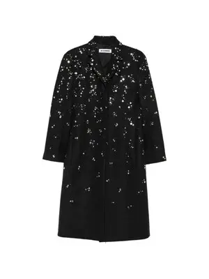 JIL SANDER Belted Wool Coat - Grey