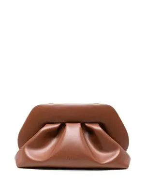 THEMOIRE Bios Ruched Clutch - Brown