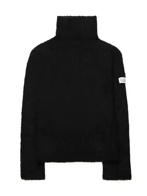 Dolce & Gabbana High-neck Fine-knit Wool Sweater - Black