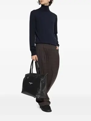 Dolce & Gabbana High-neck Fine-knit Wool Sweater - Blue