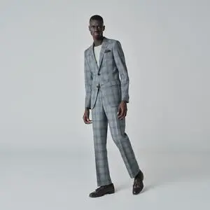 INDOCHINO Quadring Plaid Sage Blazer - Green