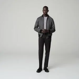 INDOCHINO Heartford Herringbone Light Bomber Jacket - Gray