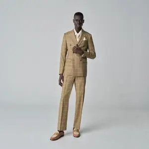 INDOCHINO Queensbury Check Suit - Camel