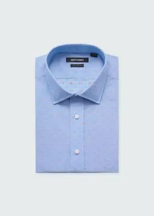 INDOCHINO Queniborough Micro Floral Light Shirt - Blue