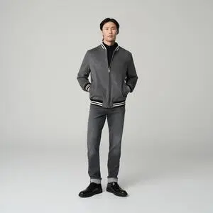 INDOCHINO Varsity Bomber Jacket - Gray