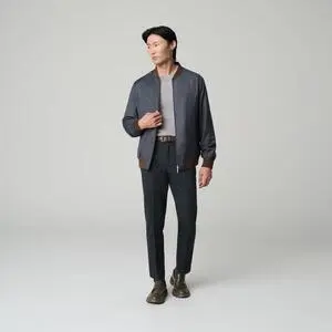 INDOCHINO Paxton Check Bomber Jacket - Blue