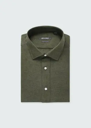 INDOCHINO Harwell Flannel Stretch Shirt - Olive