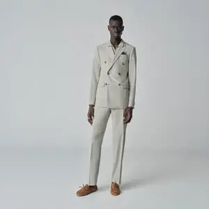 INDOCHINO Quiton Wool Stretch Light Olive Blazer - Green