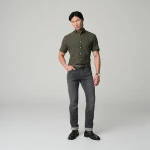 INDOCHINO Harwell Flannel Stretch Casual Shirt - Olive