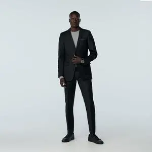 INDOCHINO Rothwell Windowpane Blazer - Black