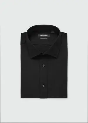 INDOCHINO Hyde Herringbone Shirt - Black