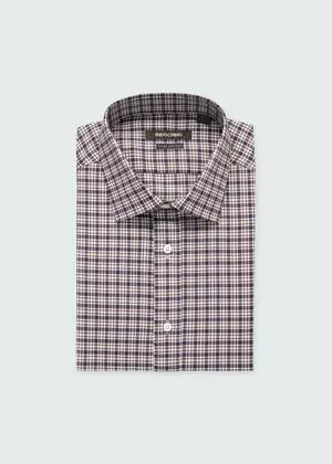 INDOCHINO Paddington Check Twill Shirt - Navy