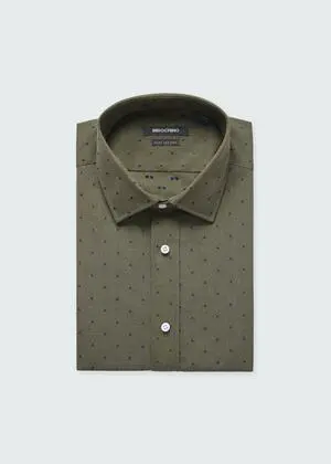 INDOCHINO Paddington Dobby Twill Shirt - Olive