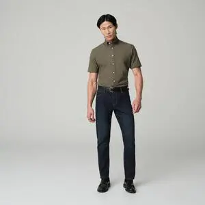 INDOCHINO Paddington Dobby Twill Casual Shirt - Olive