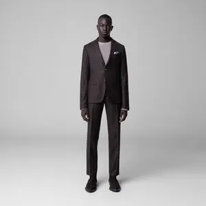 INDOCHINO Monterosso Check Suit - Brown