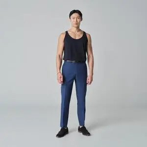 INDOCHINO Minori Wool Linen Deep Pants - Blue