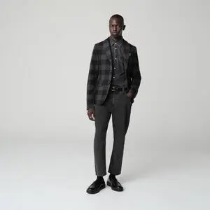 INDOCHINO Bradford Buffalo Plaid Blazer - Gray