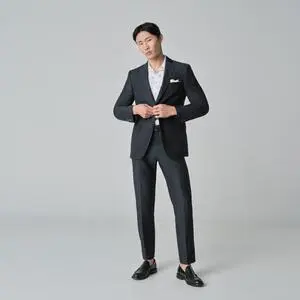 INDOCHINO Minori Wool Linen Deep Teal Suit - Green