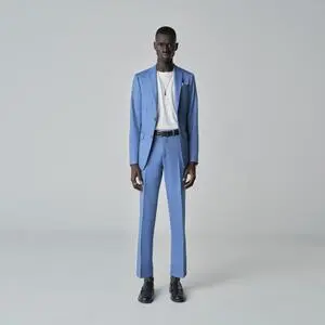 INDOCHINO Modica Herringbone Light Suit - Blue