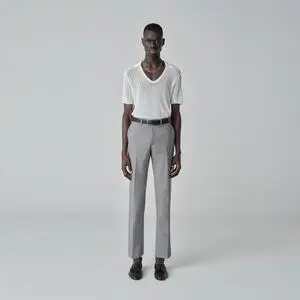 INDOCHINO Montella Wool Cotton Silk Light Pants - Gray