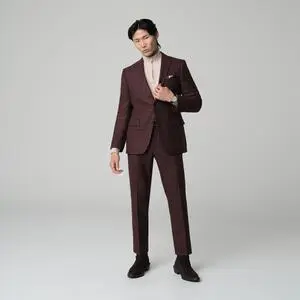 INDOCHINO Newbridge Tweed Wool Stretch Blazer - Red