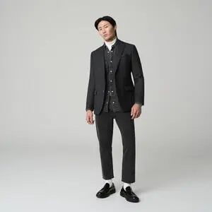 INDOCHINO Heartford Herringbone Blazer - Gray
