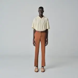 INDOCHINO Odell Wool Silk Rust Pants - Orange