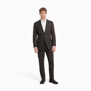 INDOCHINO Montaldo Micro Houndstooth Flannel Blazer - Brown