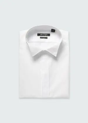 INDOCHINO Helston Square Front Tuxedo Shirt - White