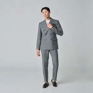 INDOCHINO Quadring Houndstooth Sage Blazer - Green