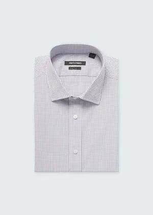 INDOCHINO Helston Anti-wrinkle Gingham Shirt - Gray