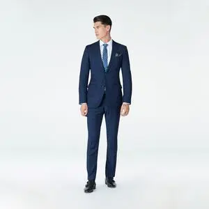 INDOCHINO Harrogate Glen Check Midnight Blazer - Blue