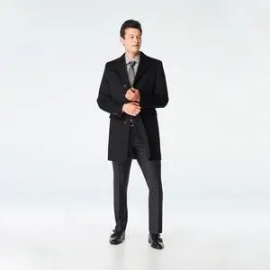 INDOCHINO Heartford Quilted Overcoat - Black
